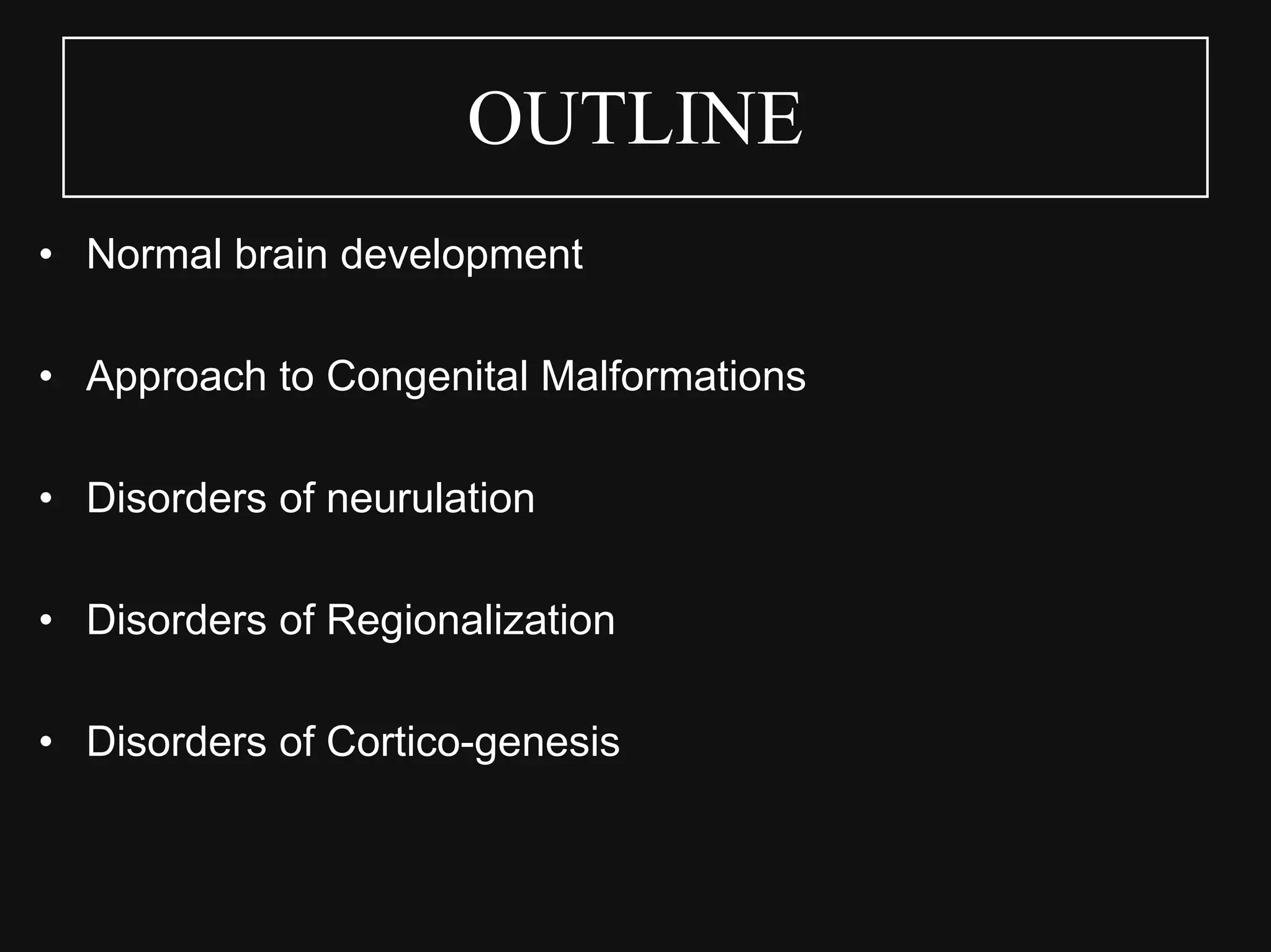 Congenital malformations of the brain abdul final | PDF