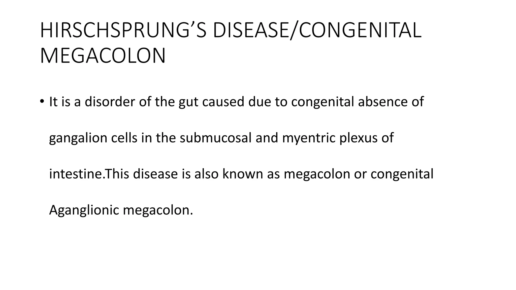 Congenital megacolon PPT | PPTX