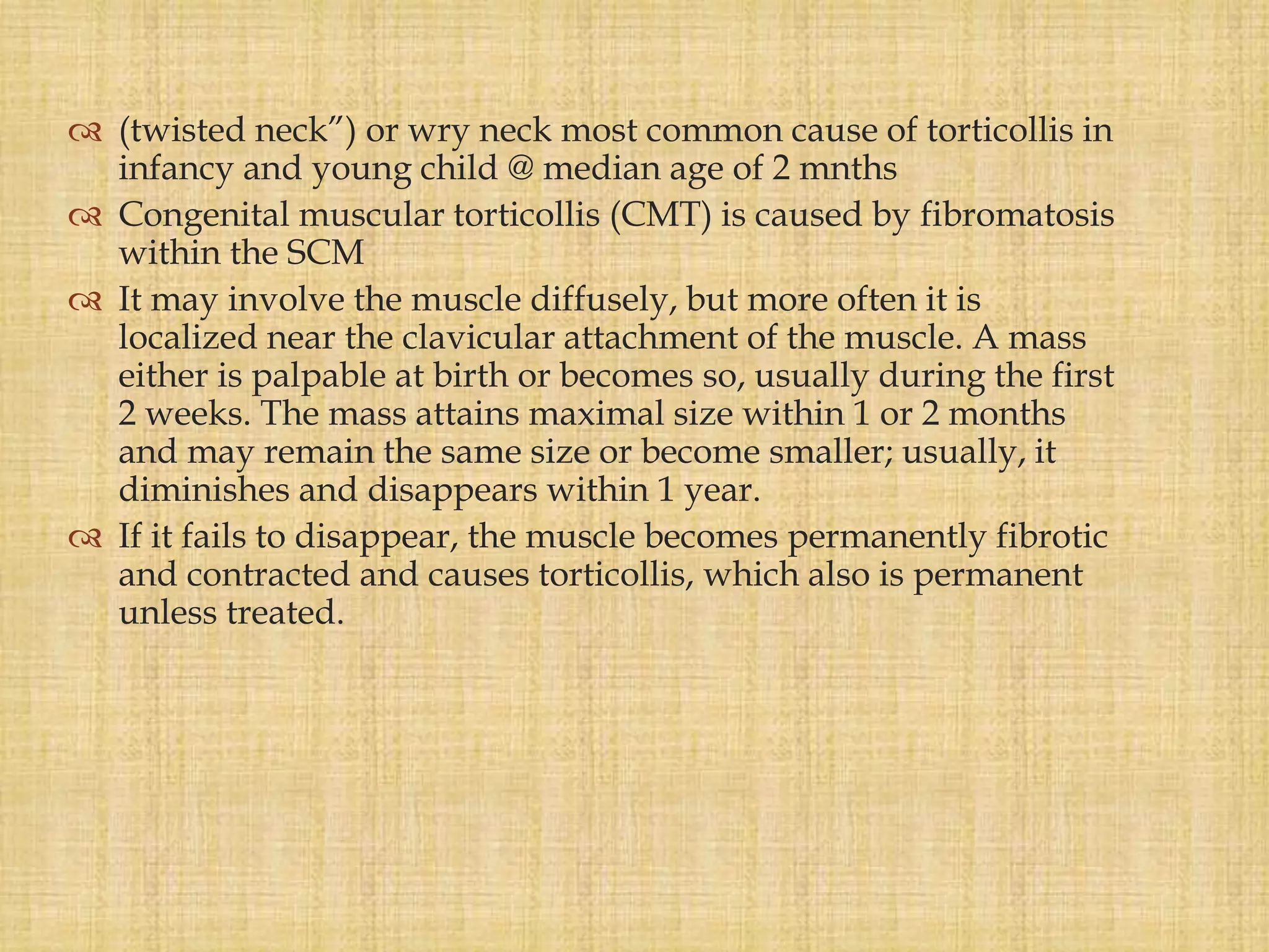 Congenital muscular torticolis | PPTX