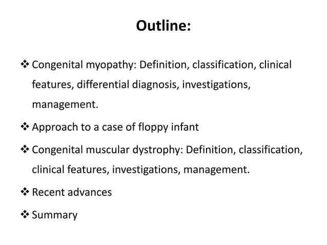 Congenital myopathy | PPTX | Physical Therapy | Wellness