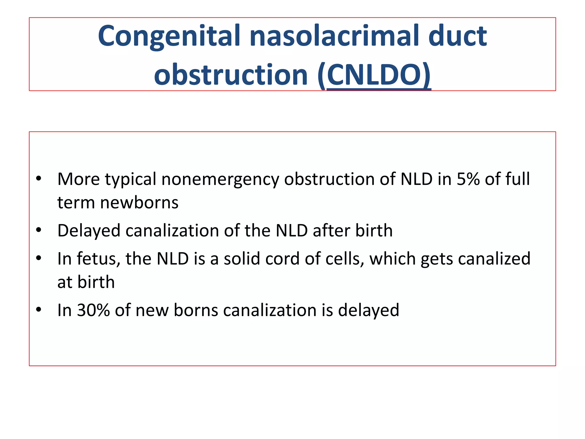 Congenital nasolacrimal duct obstruction | PPTX
