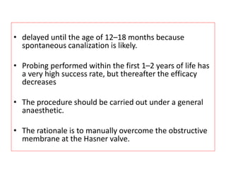 Congenital nasolacrimal duct obstruction | PPTX