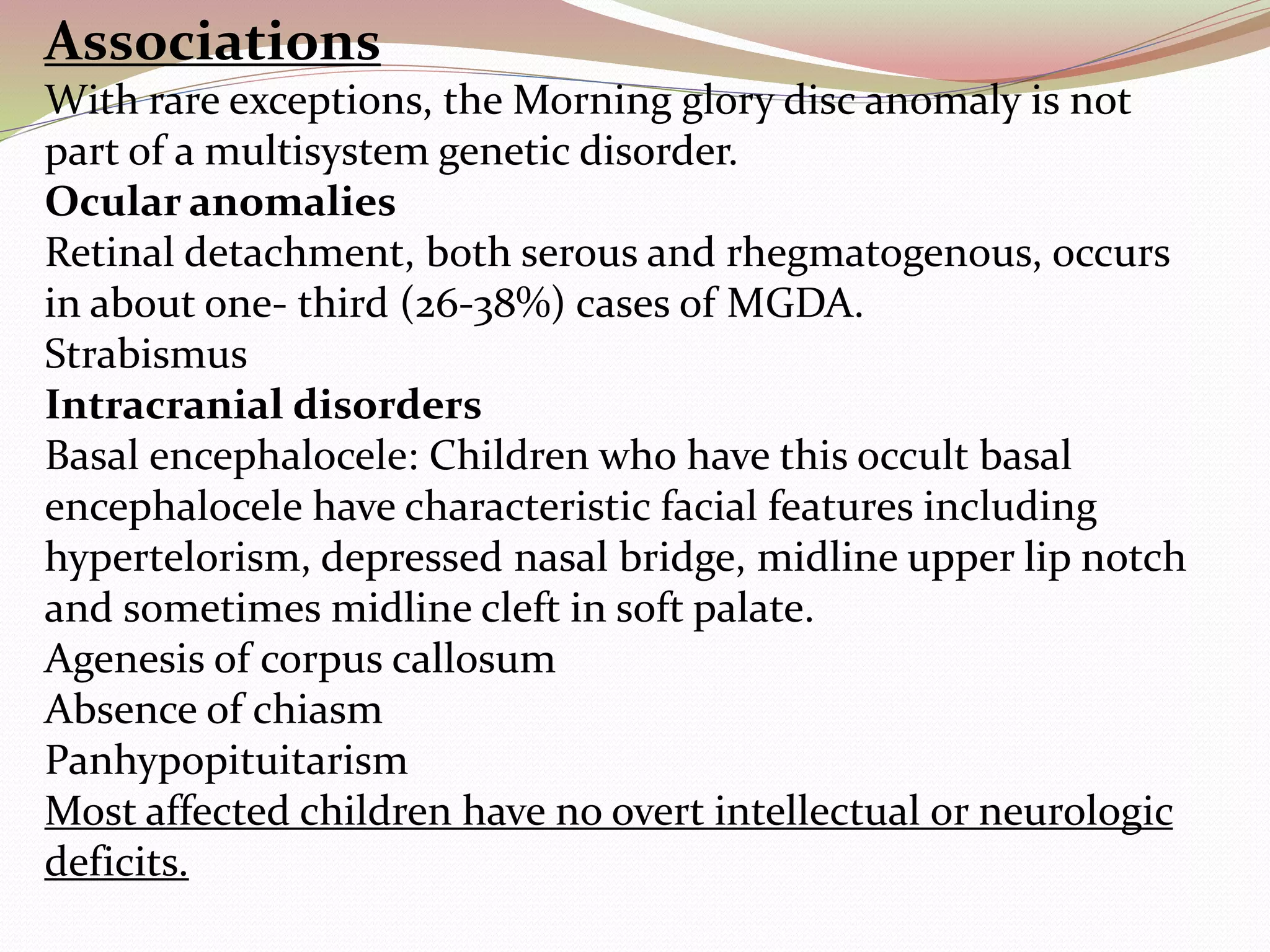 Congenital optic disc anomalies | PPTX