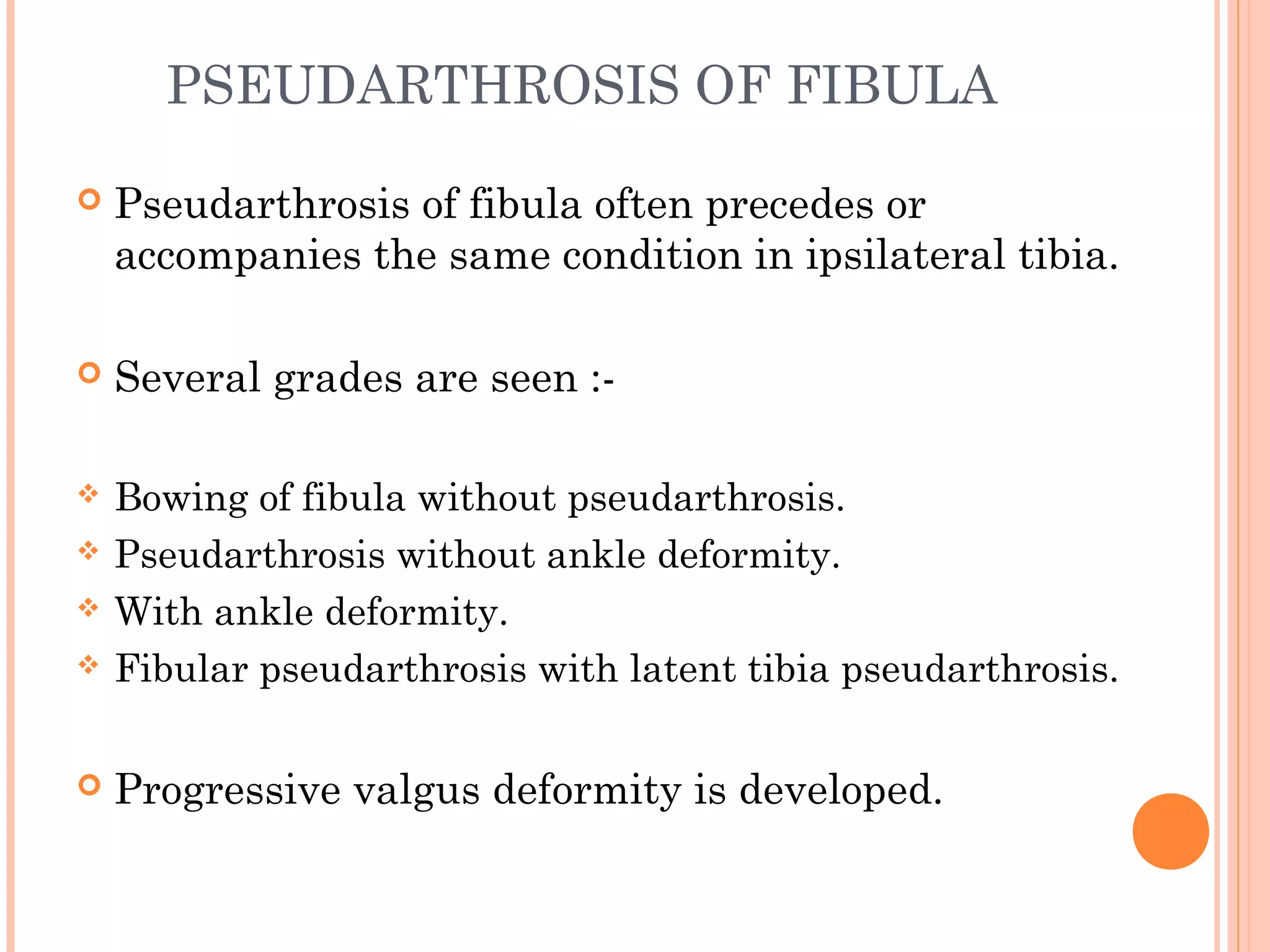 Congenital pseudarthrosis of tibia | PPT