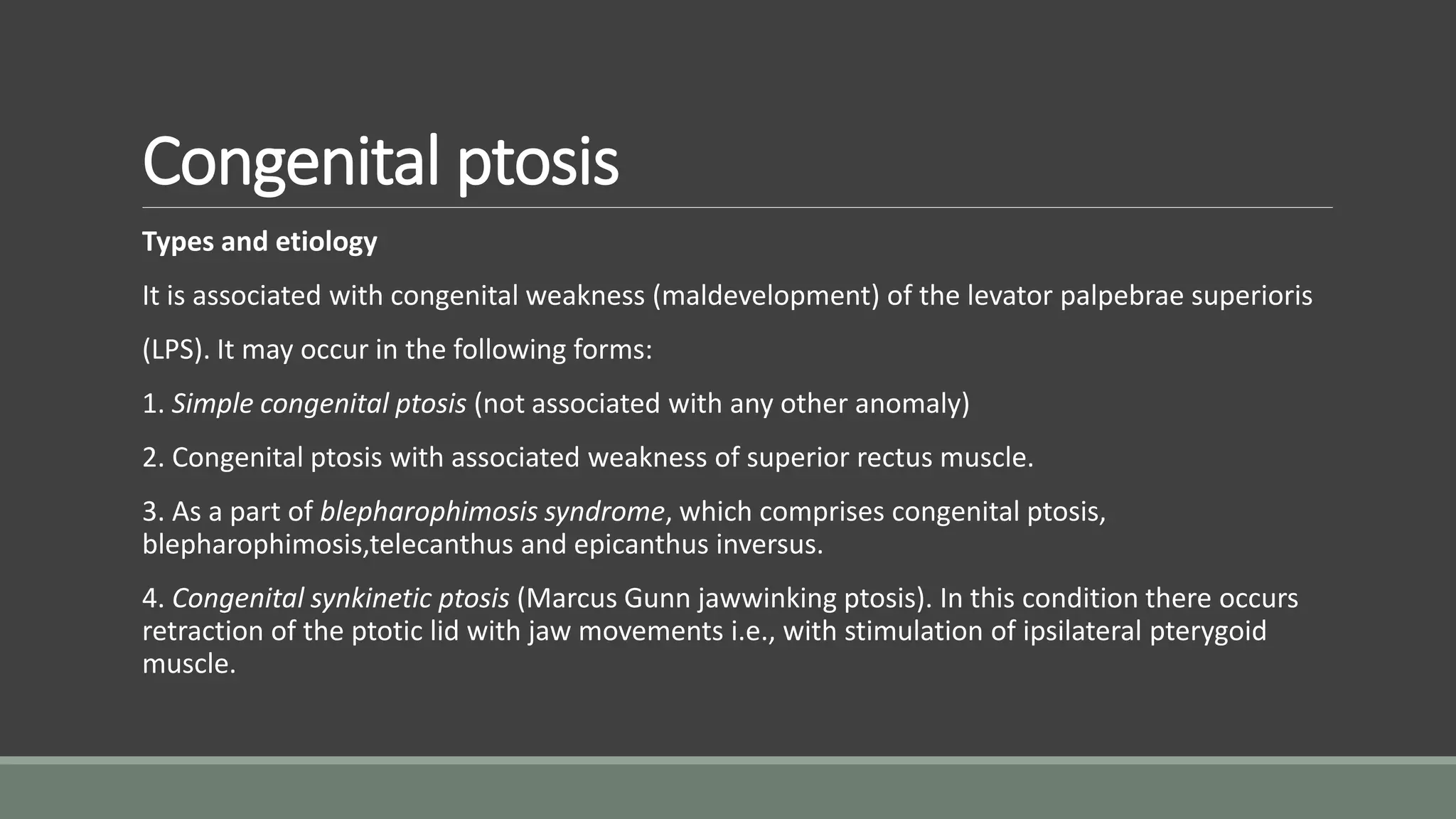 Congenital ptosis | PPTX