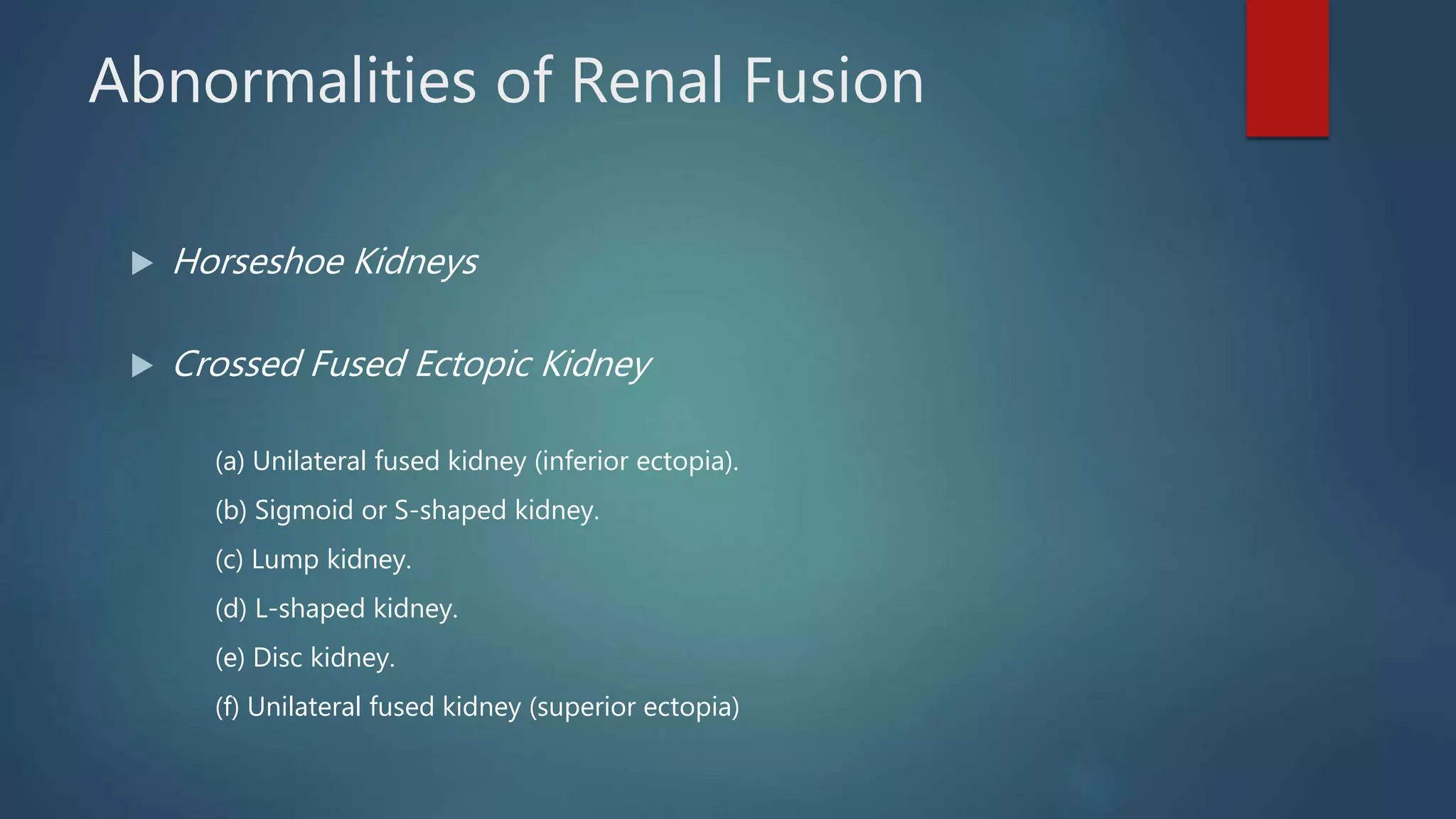 Congenital renal anomalies | PPTX