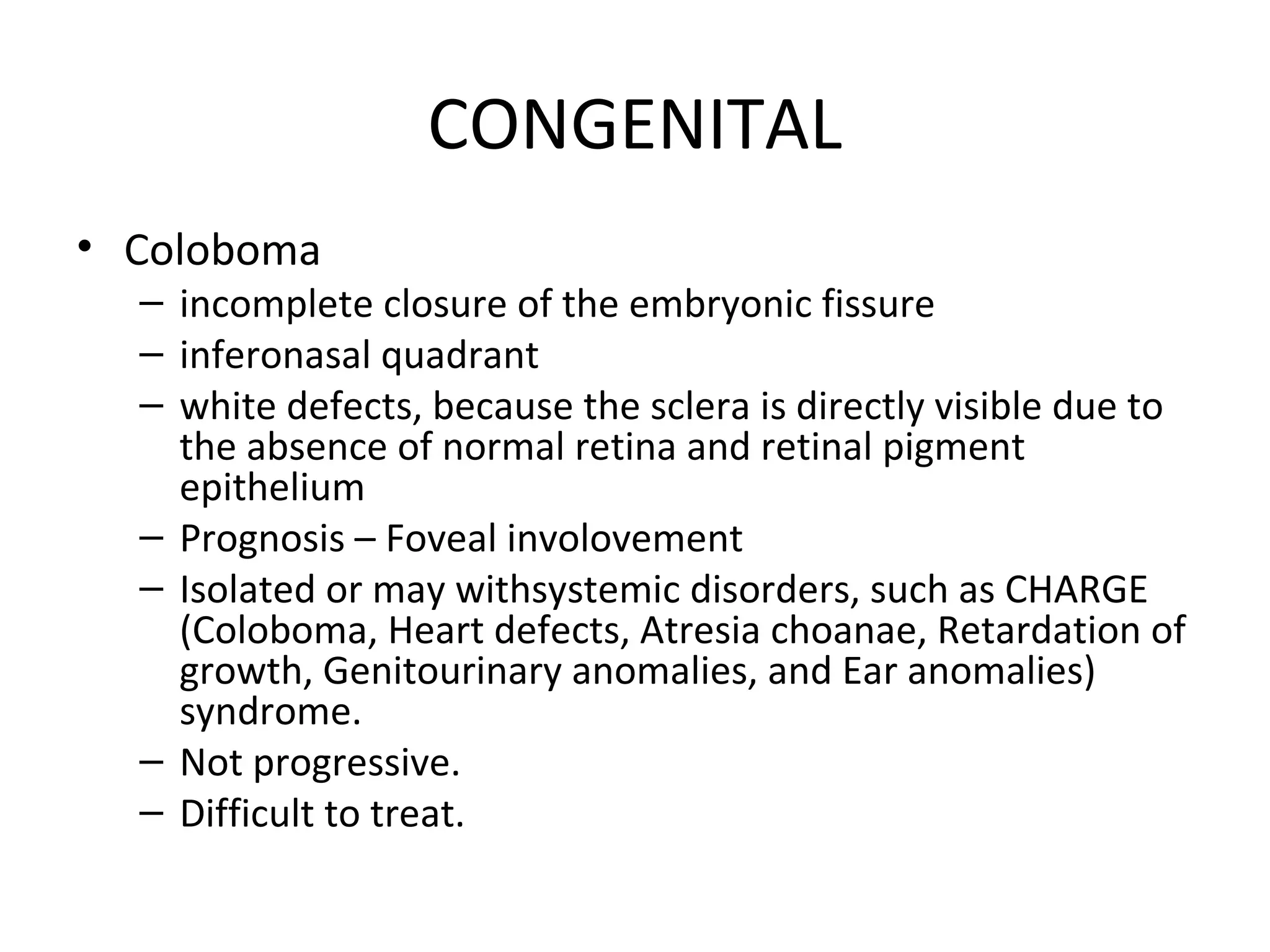 Congenital retinal anomalies | PPT