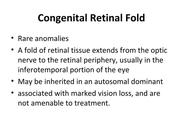 Congenital retinal anomalies | PPT