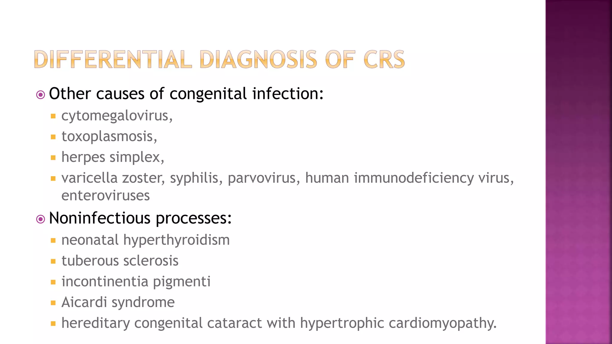Congenital rubella syndrome | PPTX