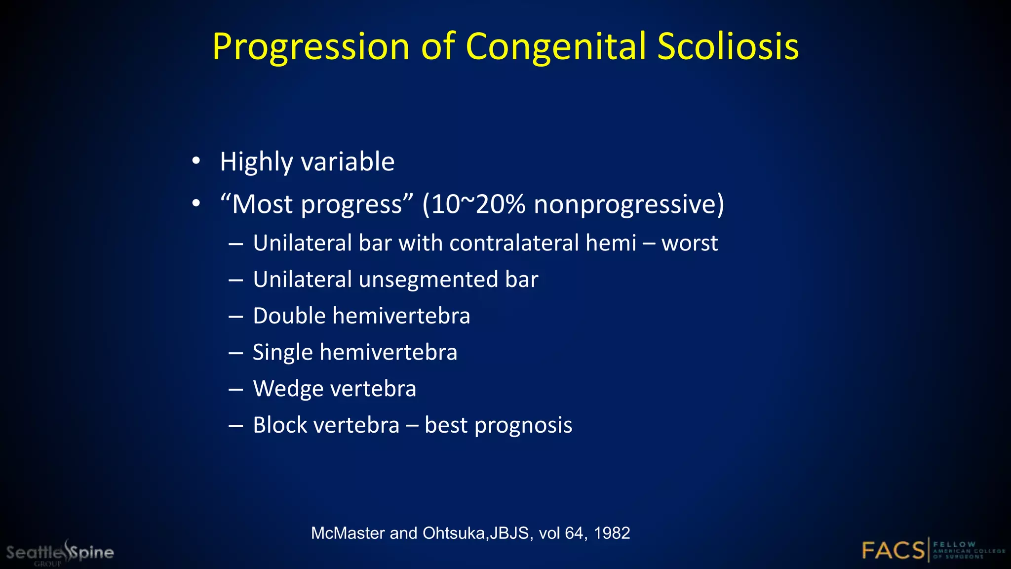 Congenital scoliosis | PPTX