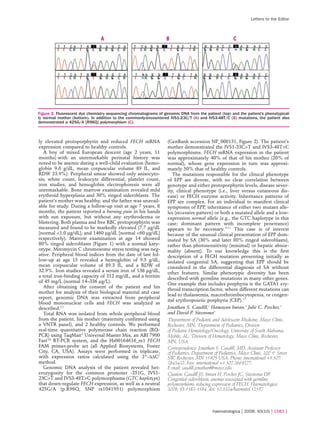 Congenital sideroblastic anemic asociated with germline polimorphisms ...