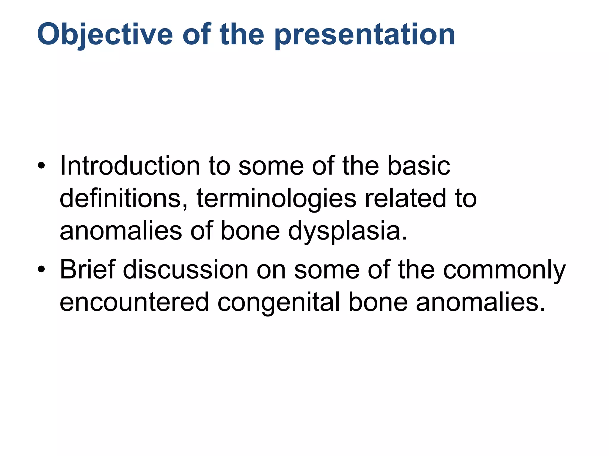 Congenital skeletal anomalies | PPTX