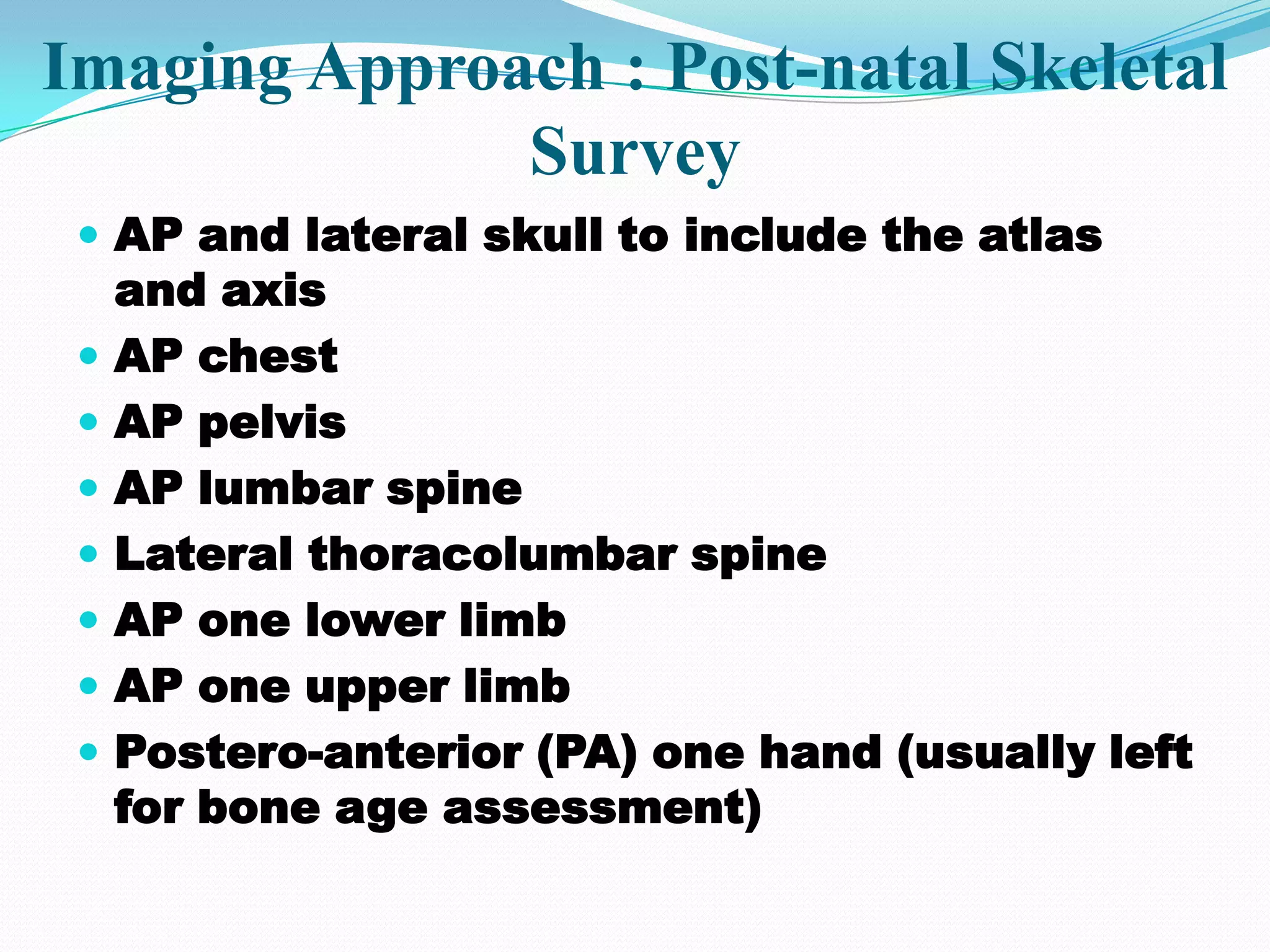 Radiological approach to Congenital skeletal dysplasia | PPTX