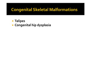 Musculoskeletal disorders Part 8 Congenital skeletal malformations | PDF