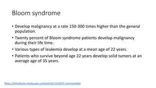 Congenital syndromes and cancer1 | PPTX