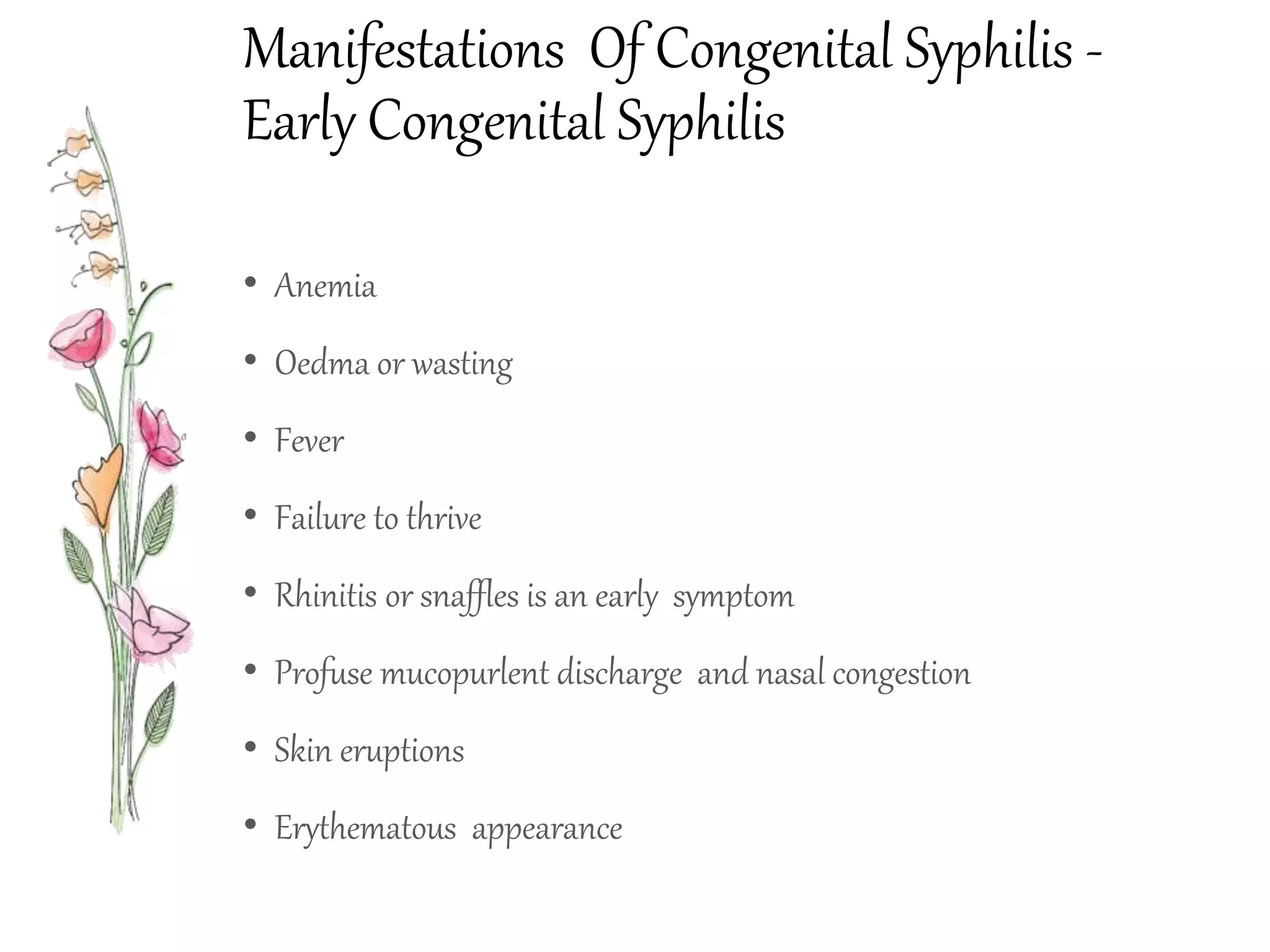 Congenital Syphilis - Dermatology | PPTX