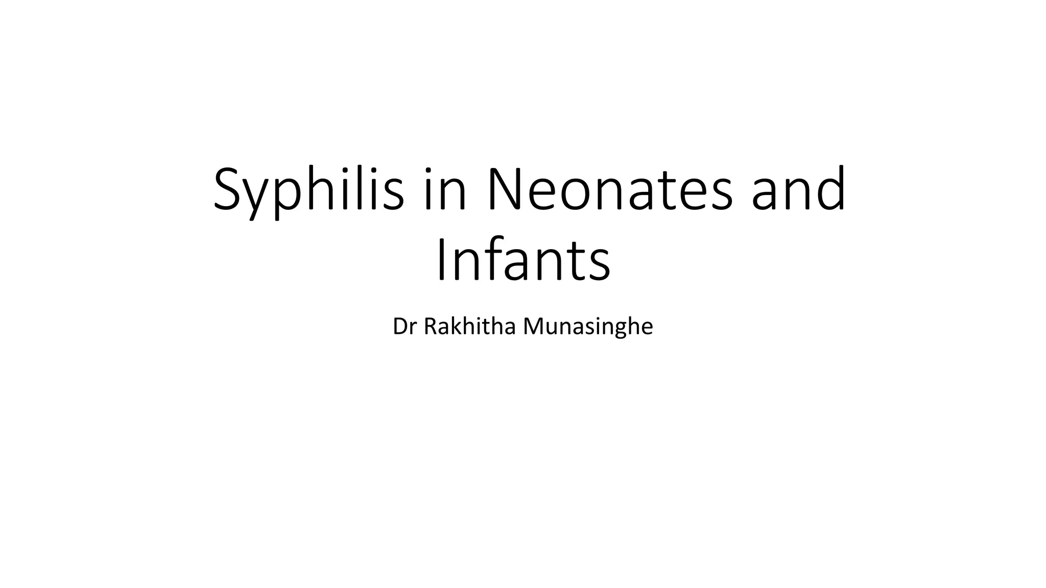 Congenital syphilis | PPTX
