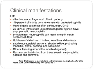 Congenital syphilis arire | PPTX