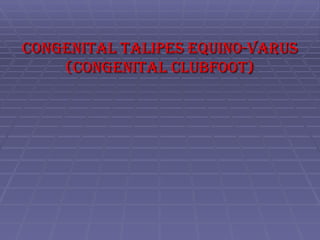 Congenital Talipes Equino-Varus.ppt Congenital Talipes Equino-Varus.ppt