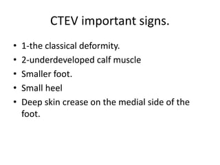 CONGENITAL TALIPES EQUINOVARUS.pptx | Foot Health | Diseases and Conditions