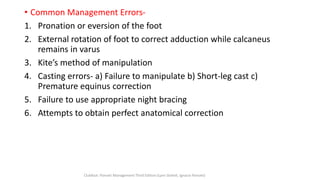 CONGENITAL TALIPES EQUINOVARUS (CLUBFOOT) Physiotherapy Dr. Apurva ...