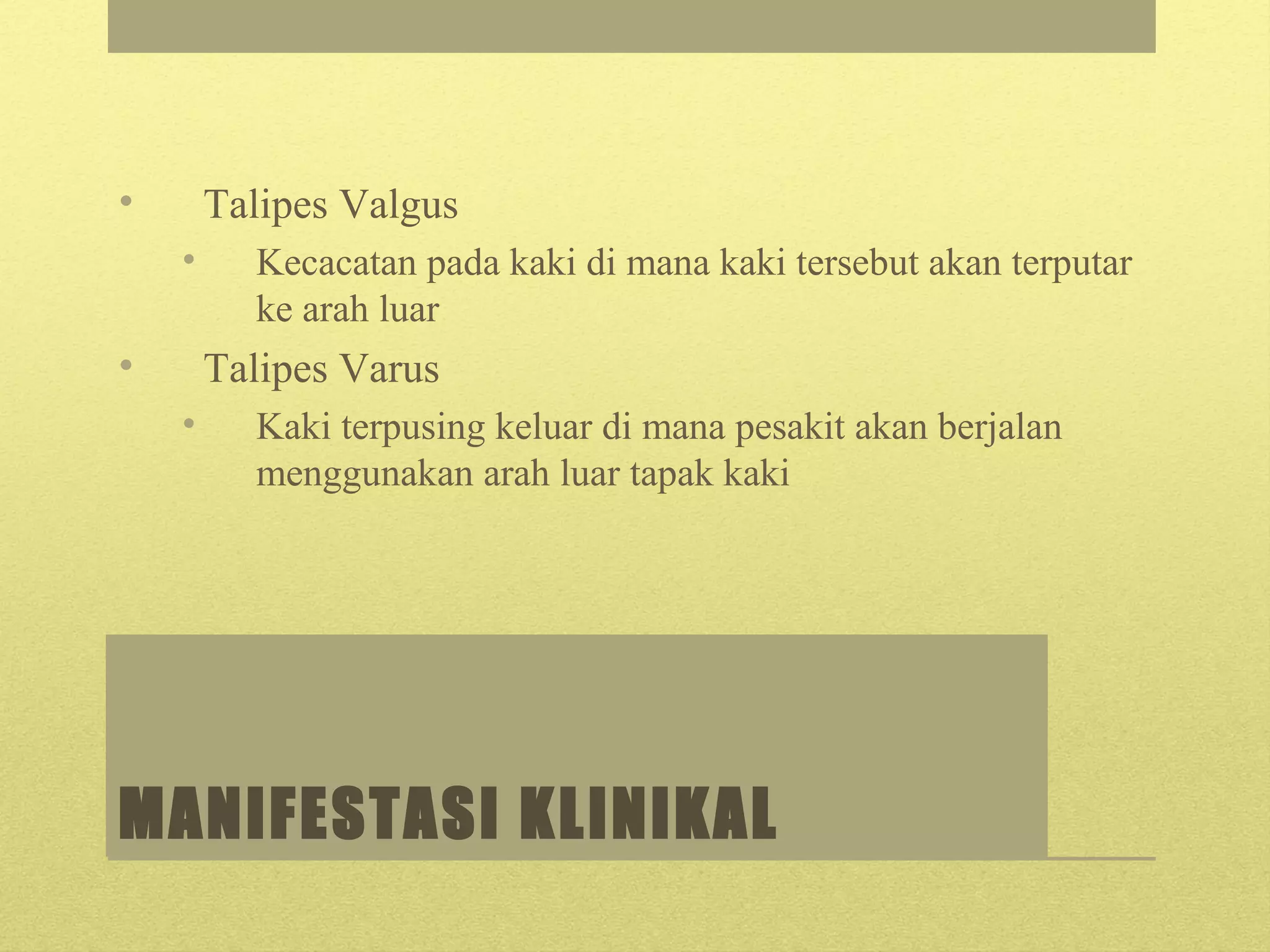 CONGENITAL TALIPES EQUINO VARUS & SPINA BIFIDA | PPT