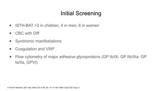 Congenital Thrombocytopenia in the Adult Patient | PPTX