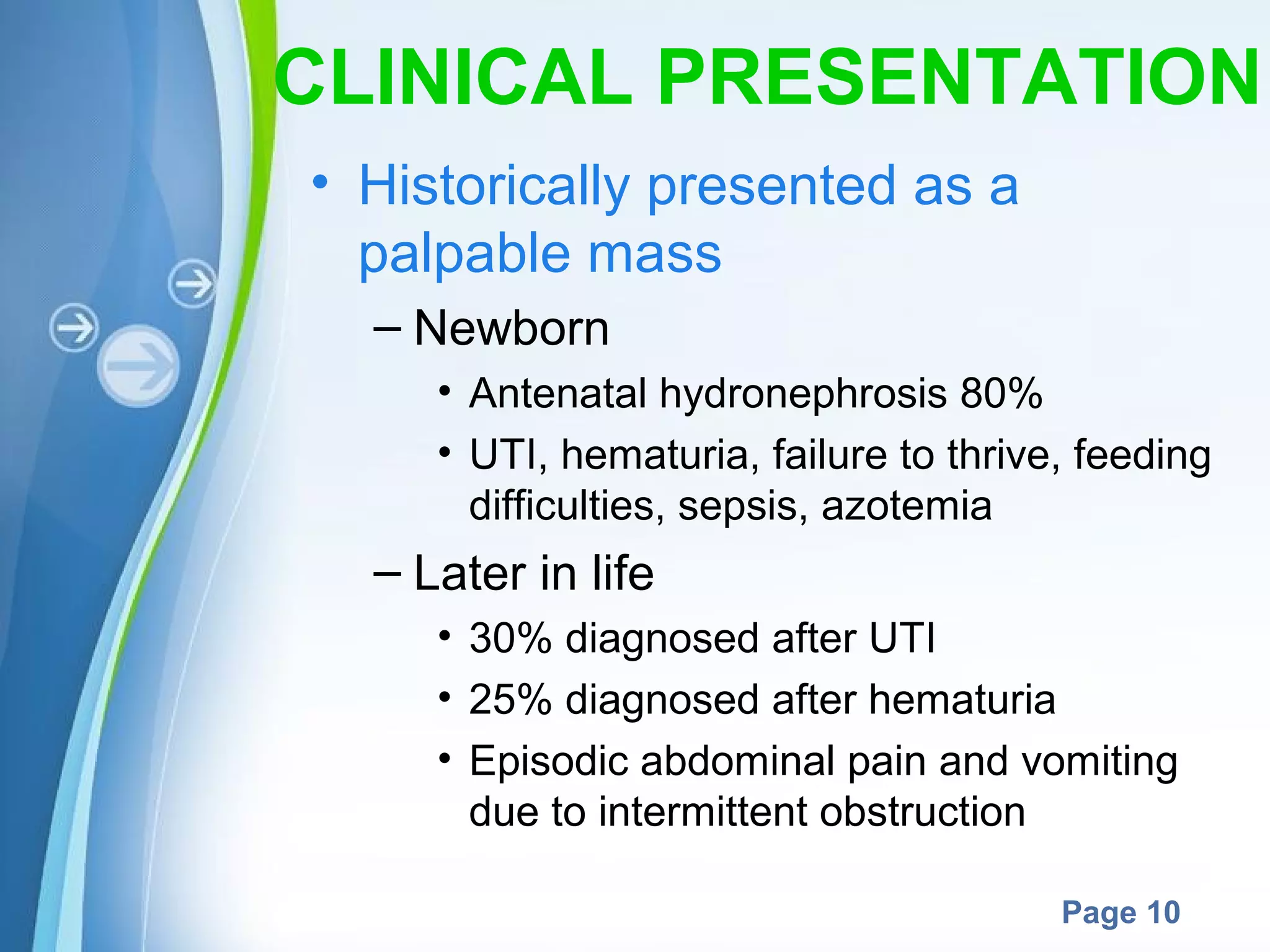Congenital ureteropelvic (upj) obstruction | PPT