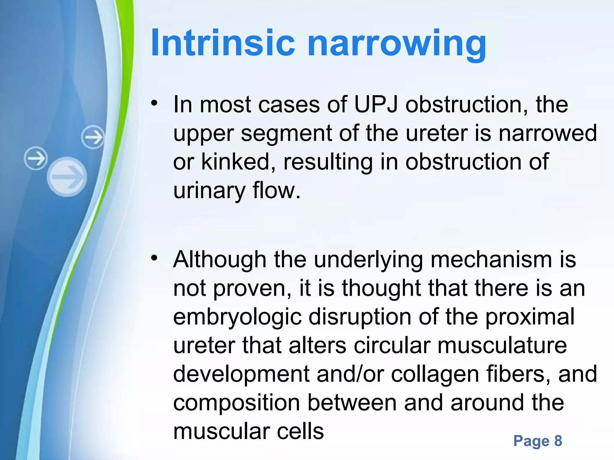 Congenital ureteropelvic (upj) obstruction | PPT