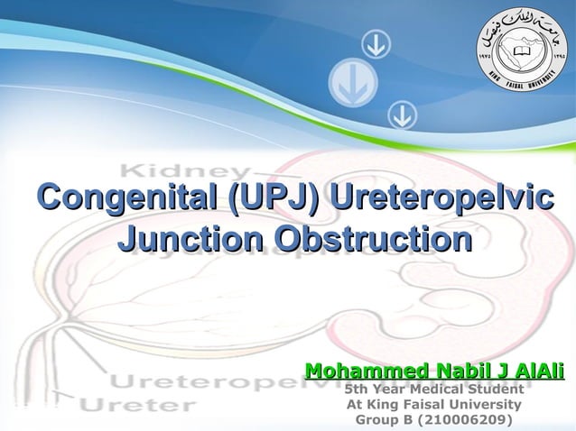 Congenital ureteropelvic (upj) obstruction | PPT | Digestive Disorders ...