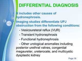 Congenital ureteropelvic (upj) obstruction | PPT