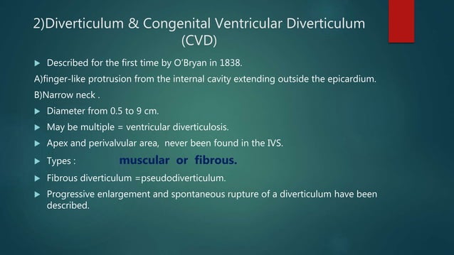 Congenital ventricular outpouchings (CVOs) | PPT | Free Download