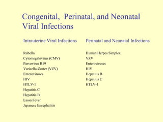 Congenital Viral Infection | PPT