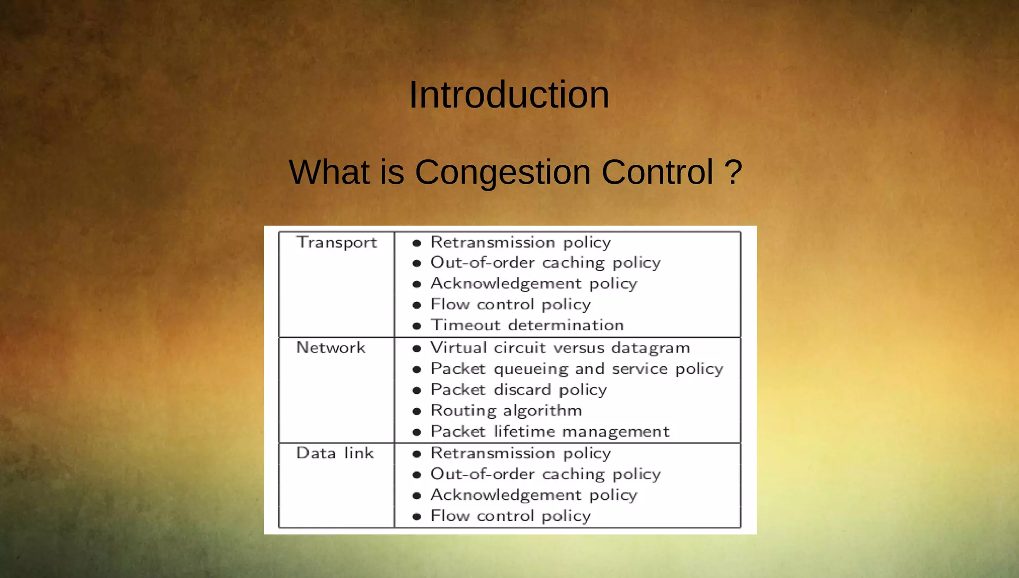 Congestion control | PPT