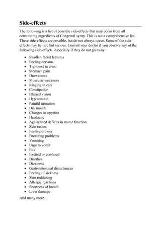 Congestal Syrup | PDF