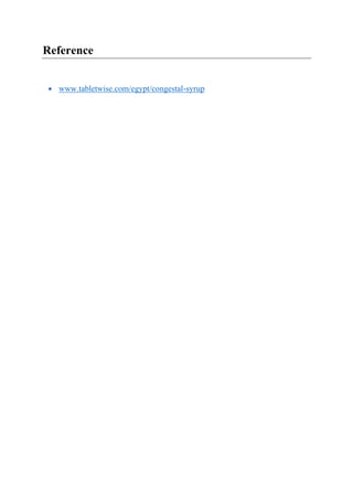 Congestal Syrup | PDF