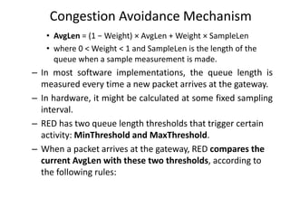 Congestion avoidance in TCP | PPSX