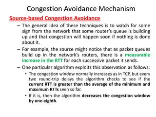 Congestion avoidance in TCP | PPSX