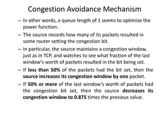 Congestion avoidance in TCP | PPSX