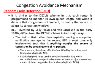 Congestion avoidance in TCP | PPSX