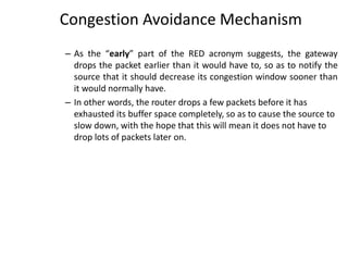 Congestion avoidance in TCP | PPSX