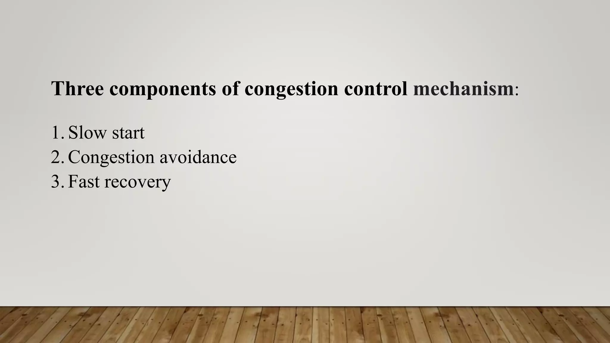 CONGESTION AVOIDANCE.pptx | Computer Networking | Computing