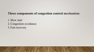 CONGESTION AVOIDANCE.pptx | Computer Networking | Computing