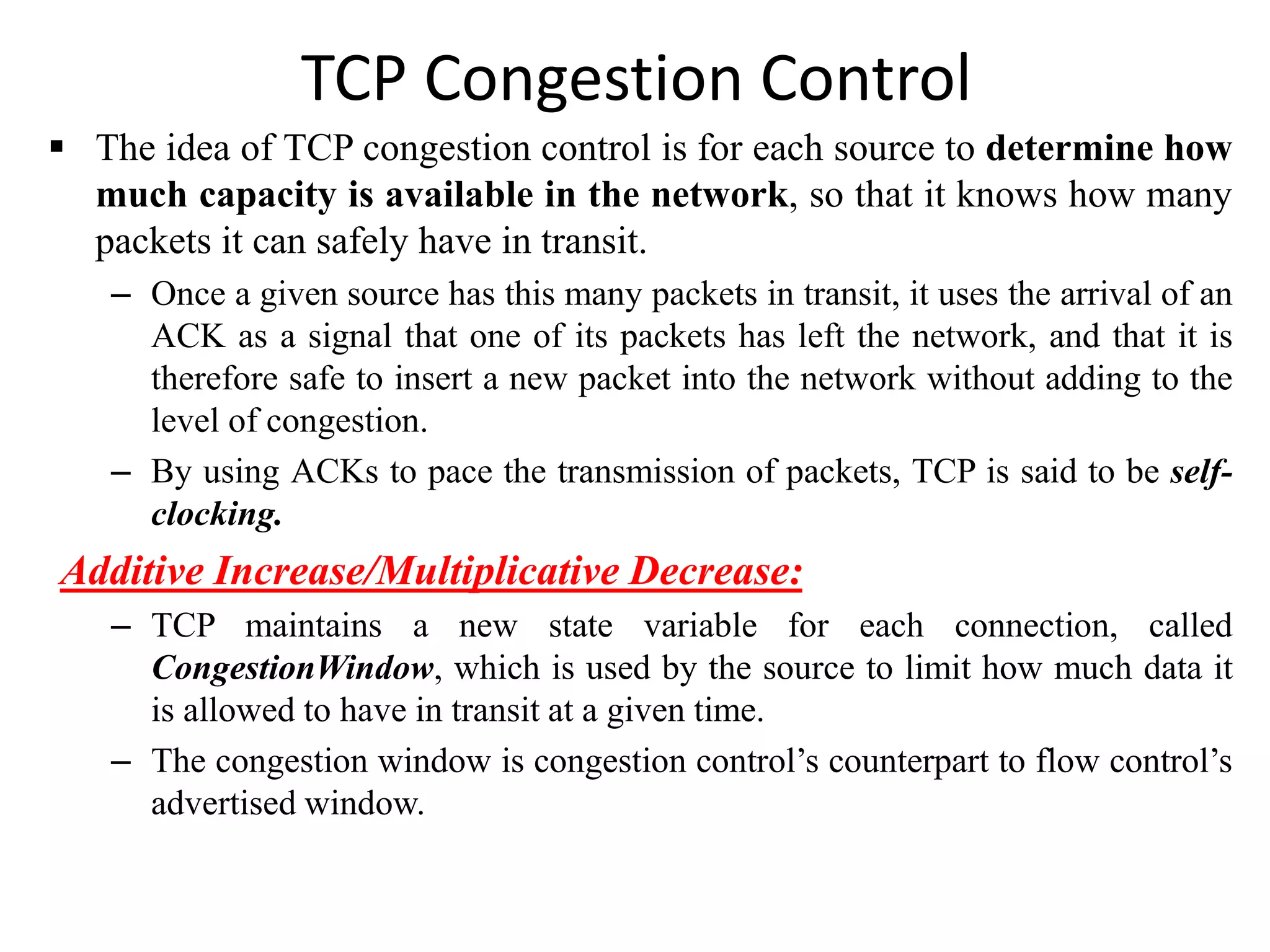 Congestion control in TCP | PPSX | Computer Networking | Computing