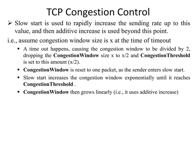 Congestion control in TCP | PPSX | Computer Networking | Computing