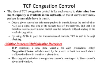 Congestion control in TCP | PPSX
