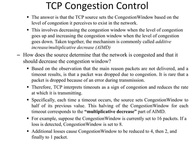 Congestion control in TCP | PPSX | Computer Networking | Computing