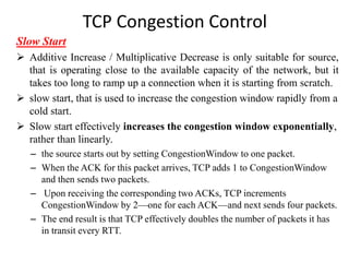 Congestion control in TCP | PPSX