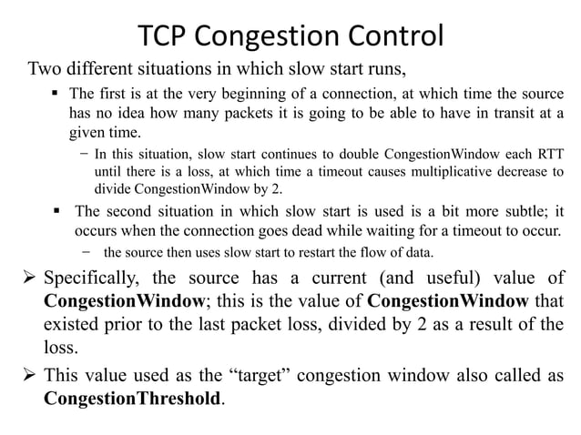 Congestion control in TCP | PPSX | Computer Networking | Computing