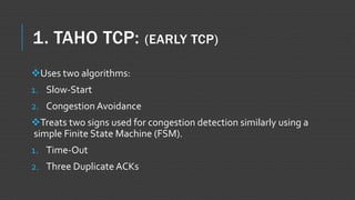 TCP Congestion Control By Owais Jara | PPT